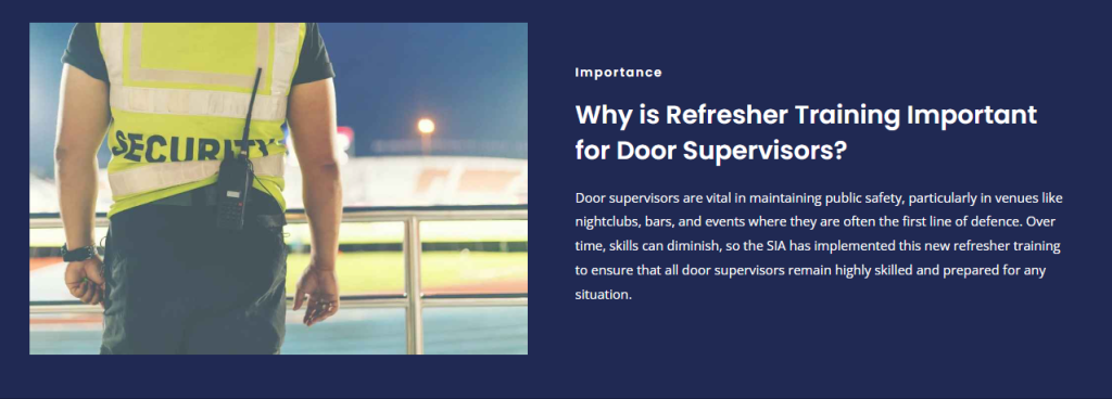 Course – SIA Door Supervisor Refresher — Hawkhill Training Services LTD